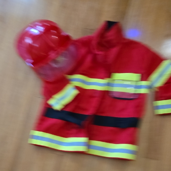 Costumes | Kids Red Firefighter Costume With Helmet | Poshmark
